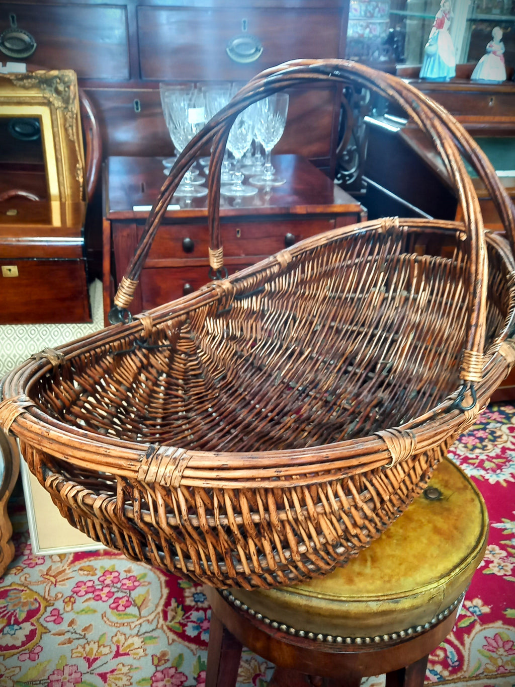 Large Flower Basket – Yvonne Sanders Antiques Limited