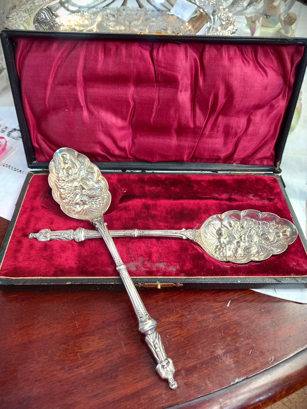 Victorian EPNS Berry Spoons – Yvonne Sanders Antiques Limited